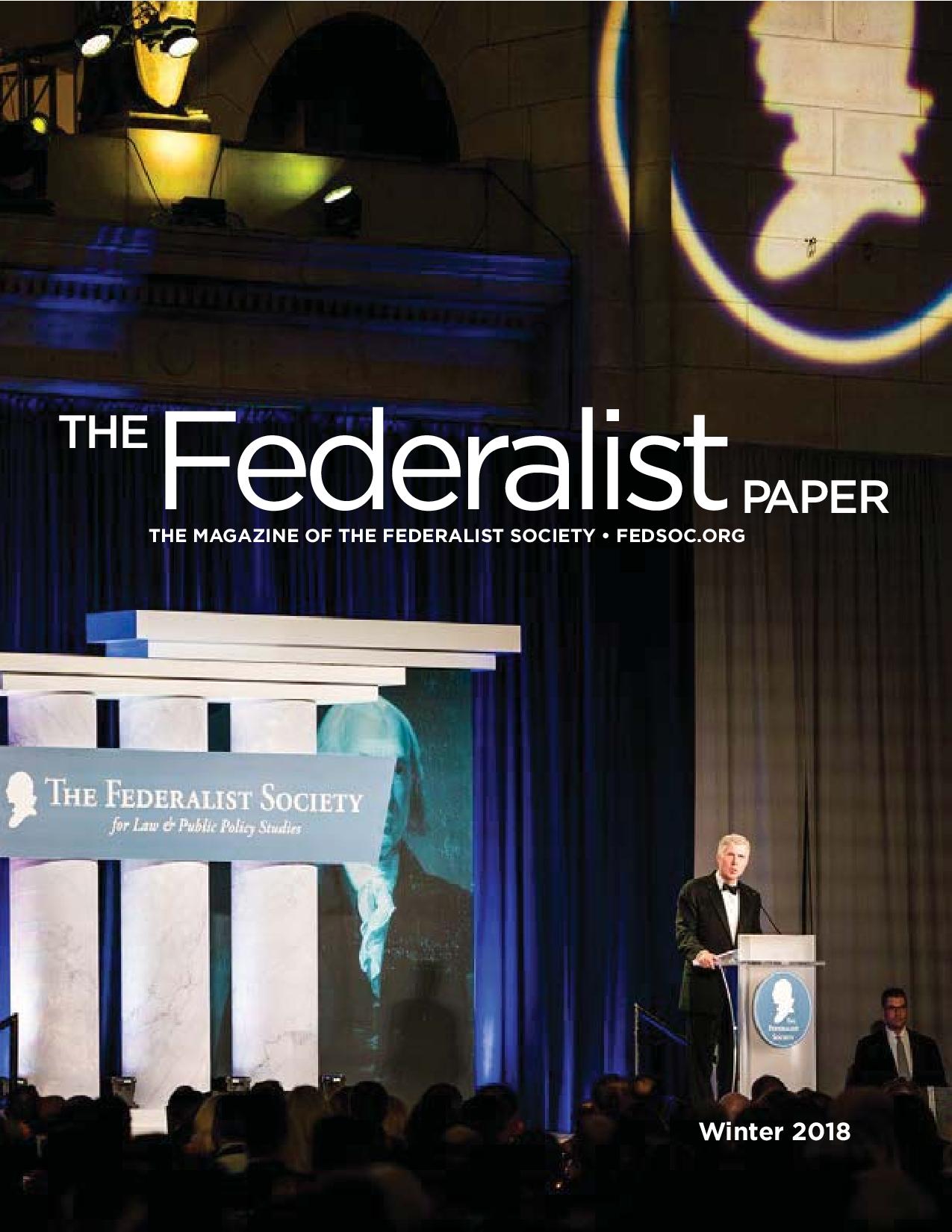 The Federalist Paper, Winter 2018