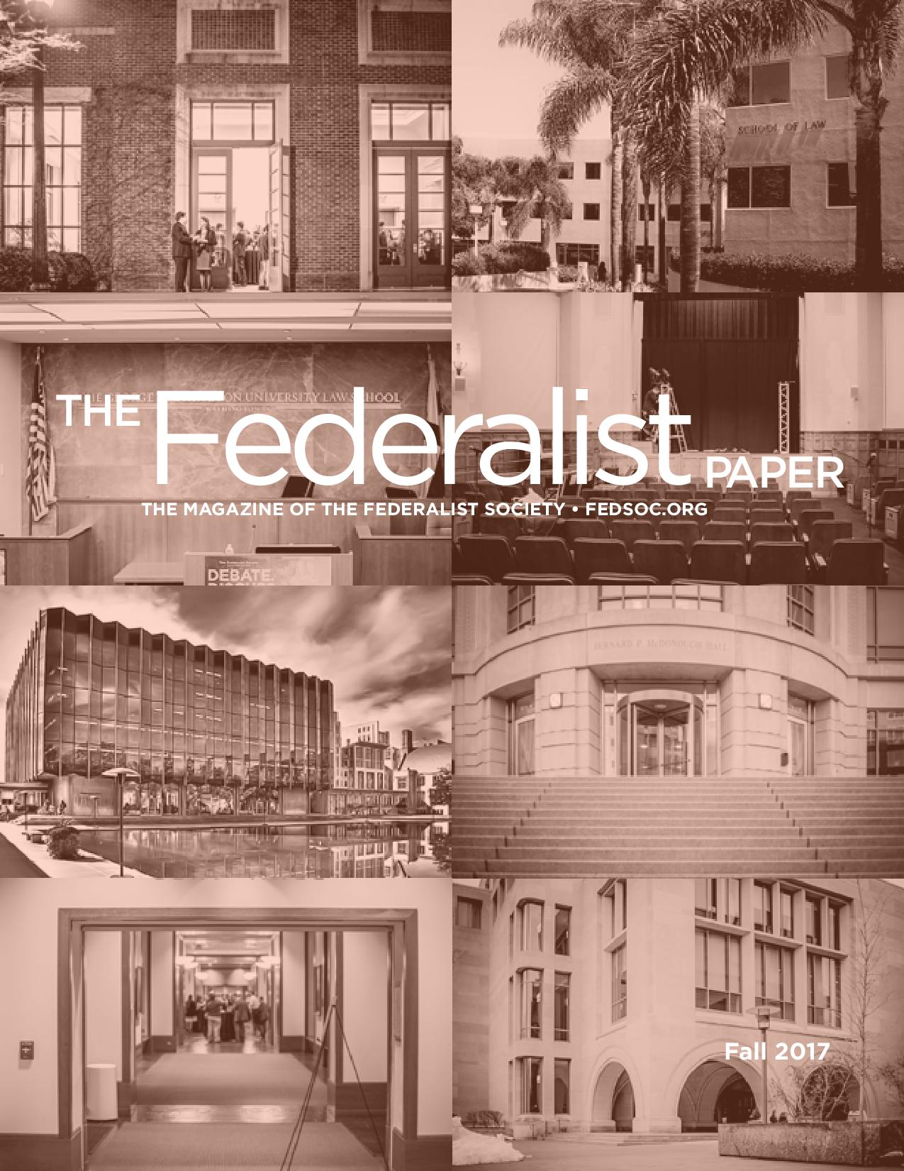 The Federalist Paper, Fall 2017
